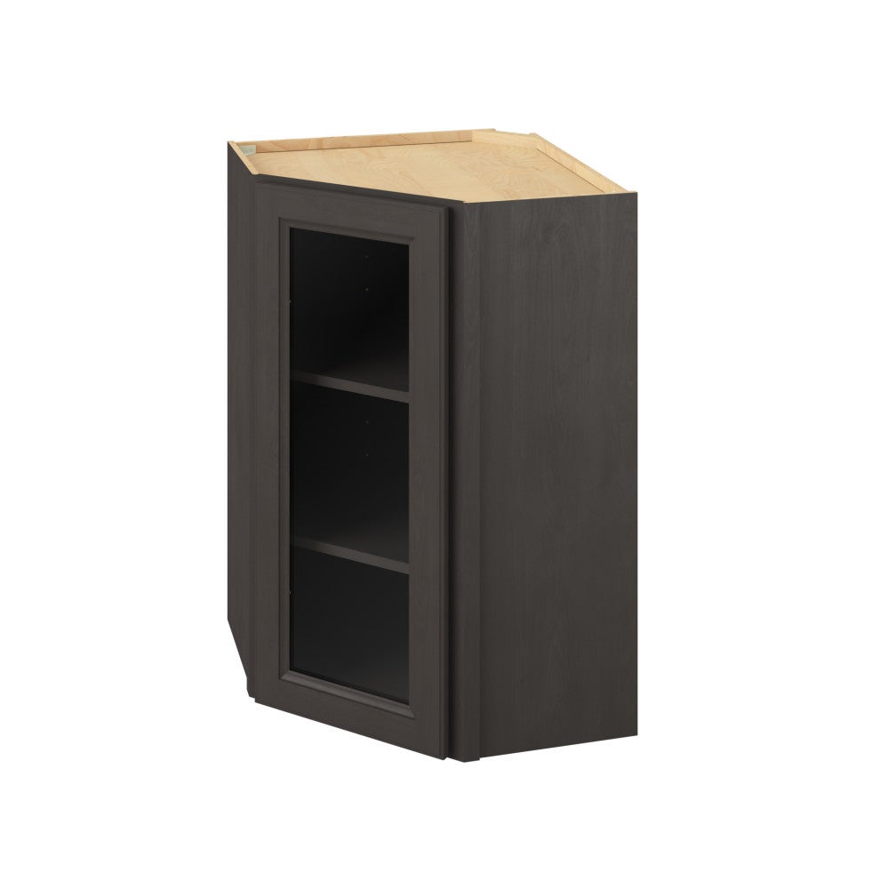 Monaco – 24″ x 36″ Wall Diagonal Cabinet with Glass Door and Matching ...